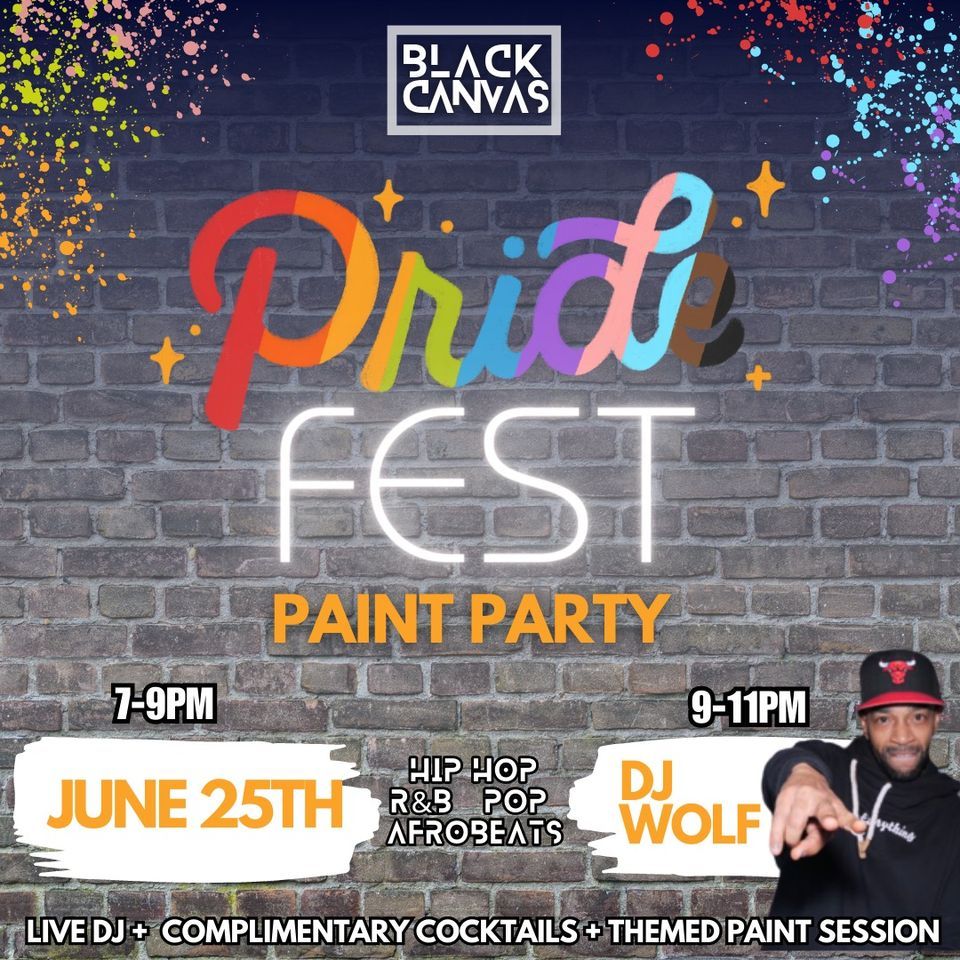 Pride Fest Paint Party, 910 Black Canvas, Fayetteville, 25 June 2023 ...