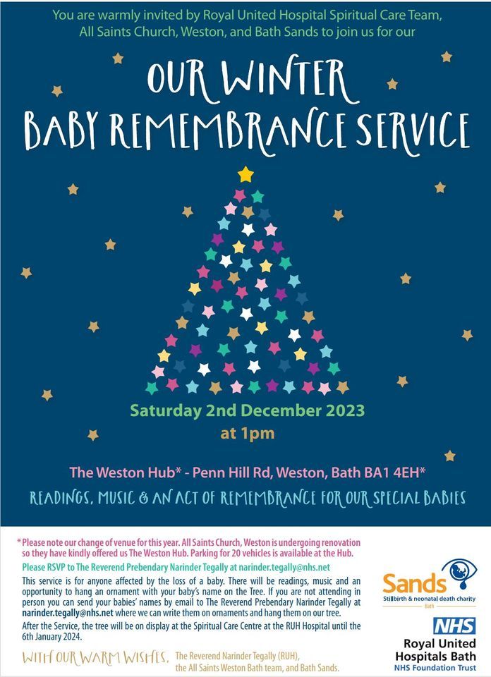 Winter Baby Remembrance Service, Weston Hub, Bath, 2 December 2023 ...