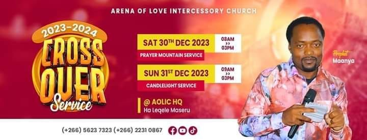 2023 - 2024 CROSSOVER SERVICE with Prophet Maanya! , Arena Of Love ...