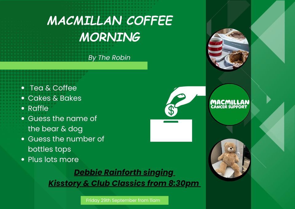 MACMILLAN DAY FROM 11.00 AM, The Robin, Brentwood, 29 September 2023 ...
