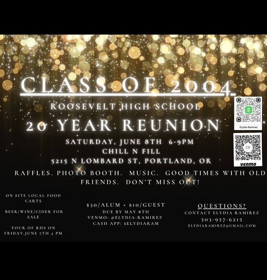 RHS Reunion Class of 2004, Chill N Fill, Portland, 8 June 2024 ...