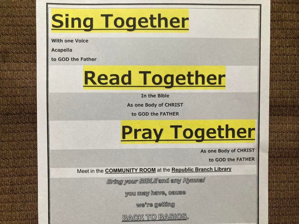 SING, READ, PRAY GROUP, Republic Branch Library, 6 May 2023 | AllEvents.in
