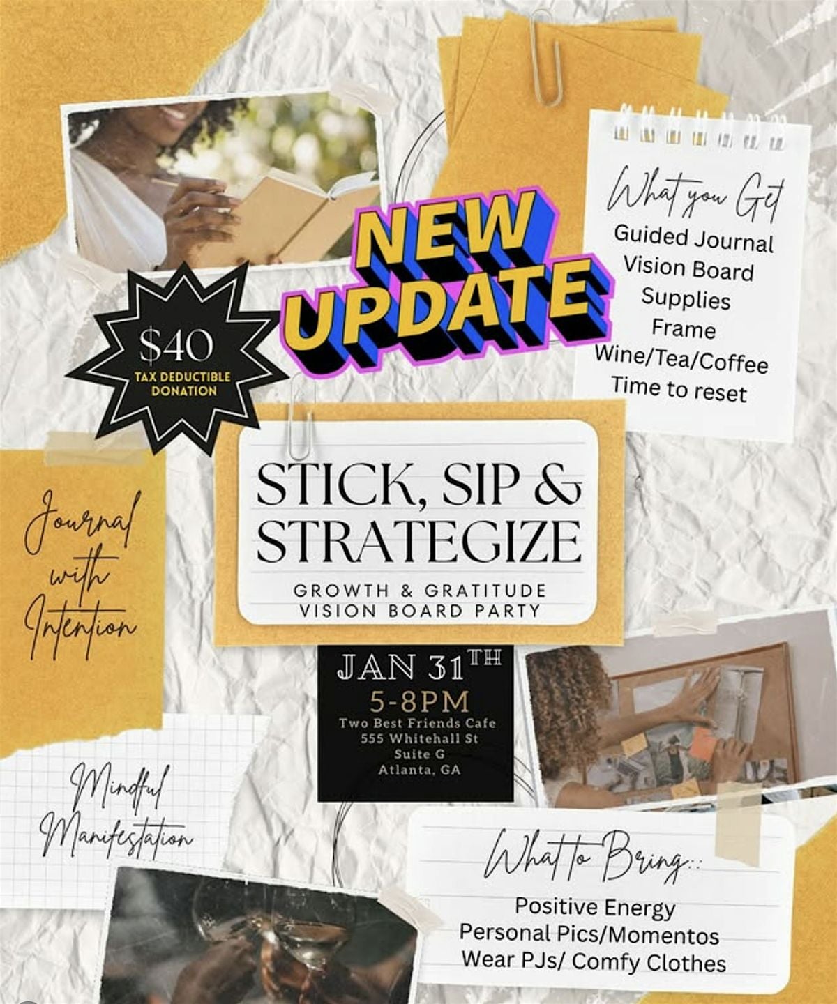 Stick. Sip. Strategize: A Growth & Gratitude Vision Board Party, Two ...