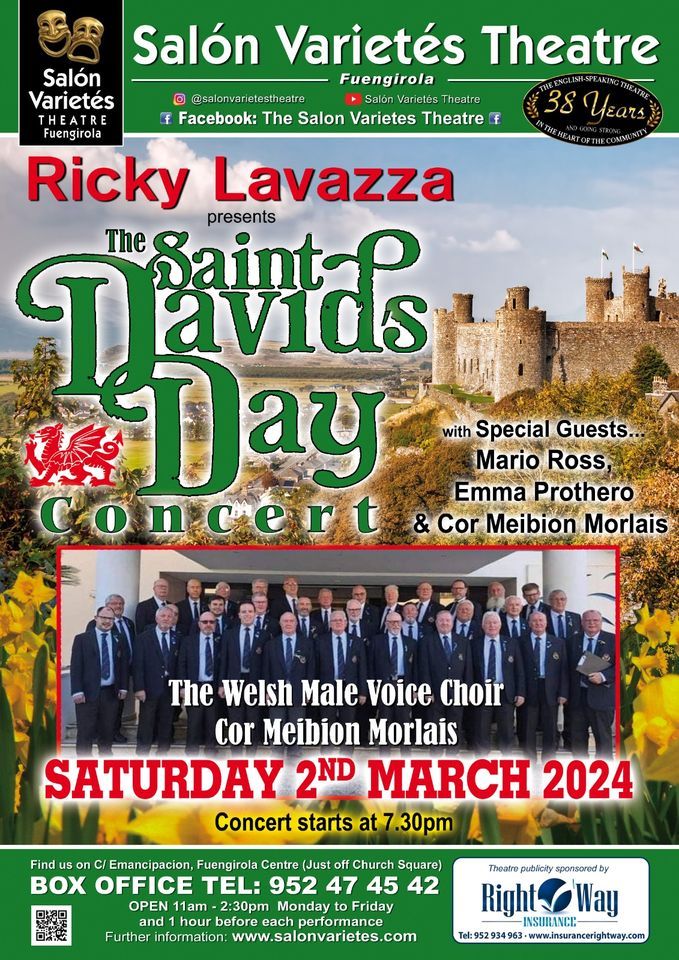 The St Davids Day Concert with Ricky Lavazza, Calle Emancipacion [off church square], 29640 ...