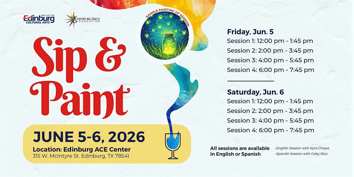 Sip and Paint- Firefly Fun!, Arts, Culture, and Events (ACE) Center ...