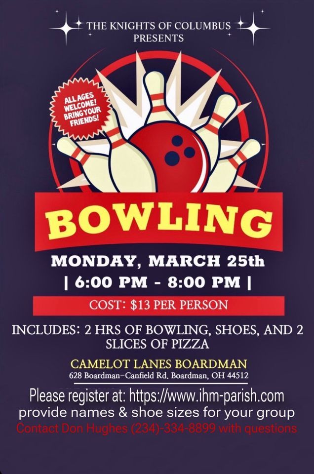 Bowling Night, Camelot Lanes, Canfield, 25 March 2024 | AllEvents