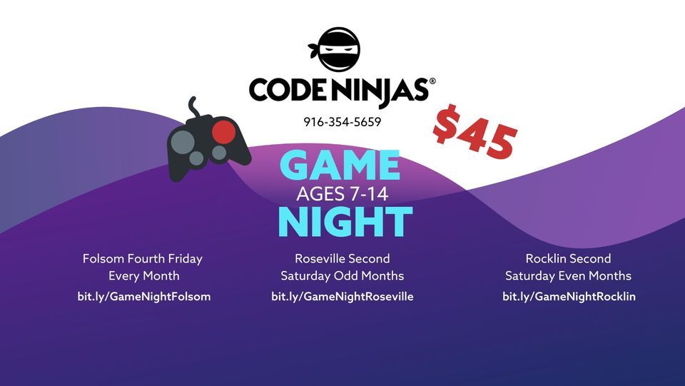 Game Night!, Code Ninjas (Folsom, CA), 26 January 2024 | AllEvents