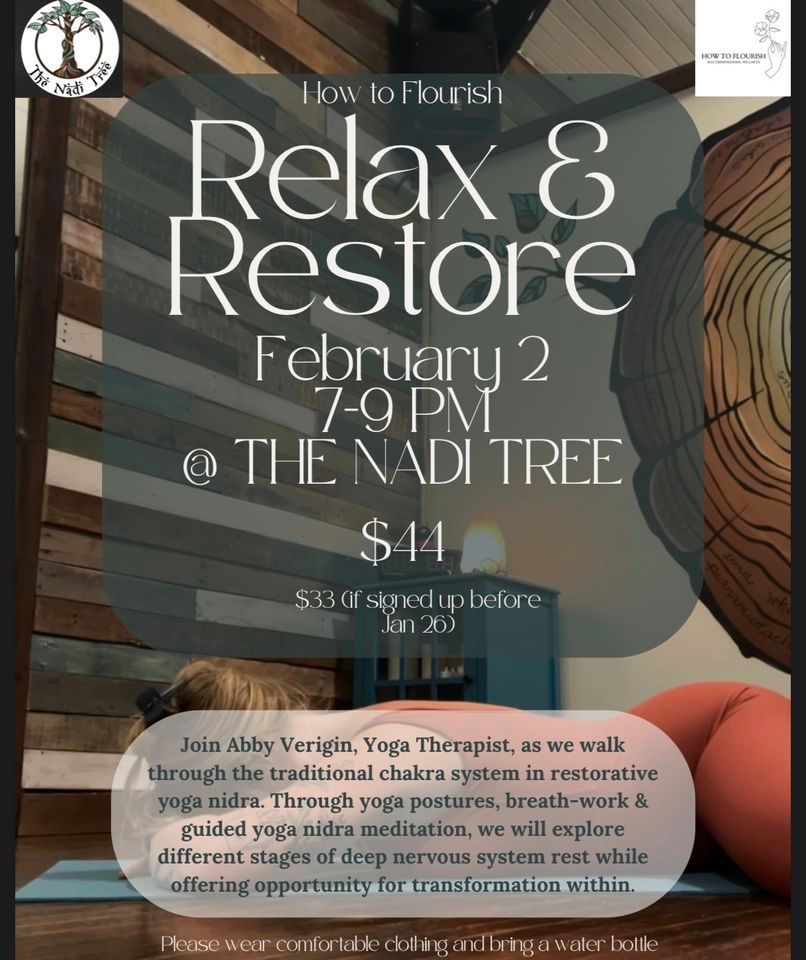 Relax & Restore @ the Nadi tree (Chakra Edition), The Nadi Tree, Trail ...