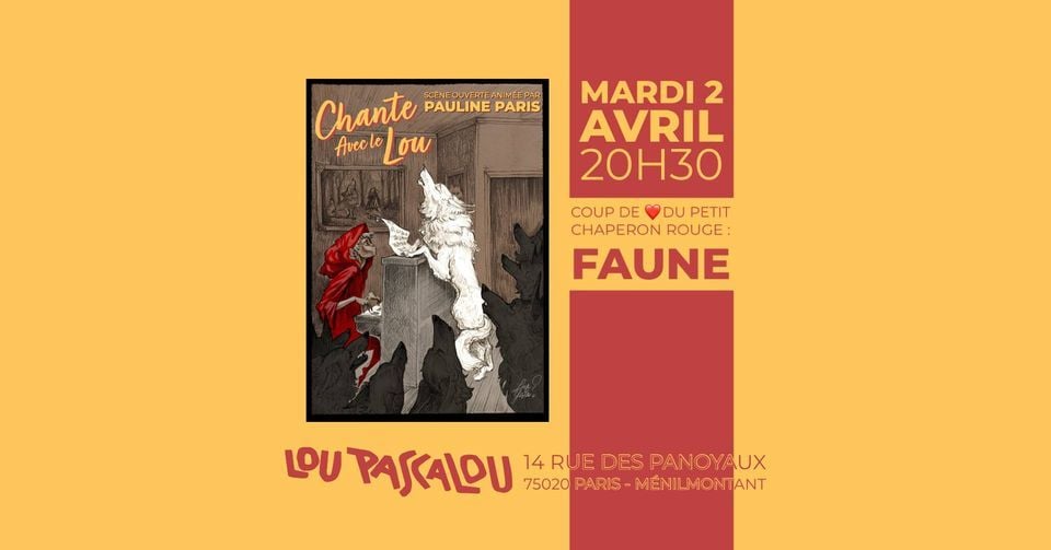 Chante avec le Lou #6, Lou Pascalou, Paris, 2 April 2024 | AllEvents.in