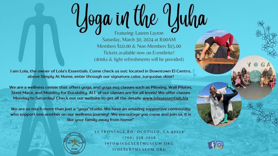 Yoga in the Yuha- Lauren Layton, Imperial Valley Desert Museum ...