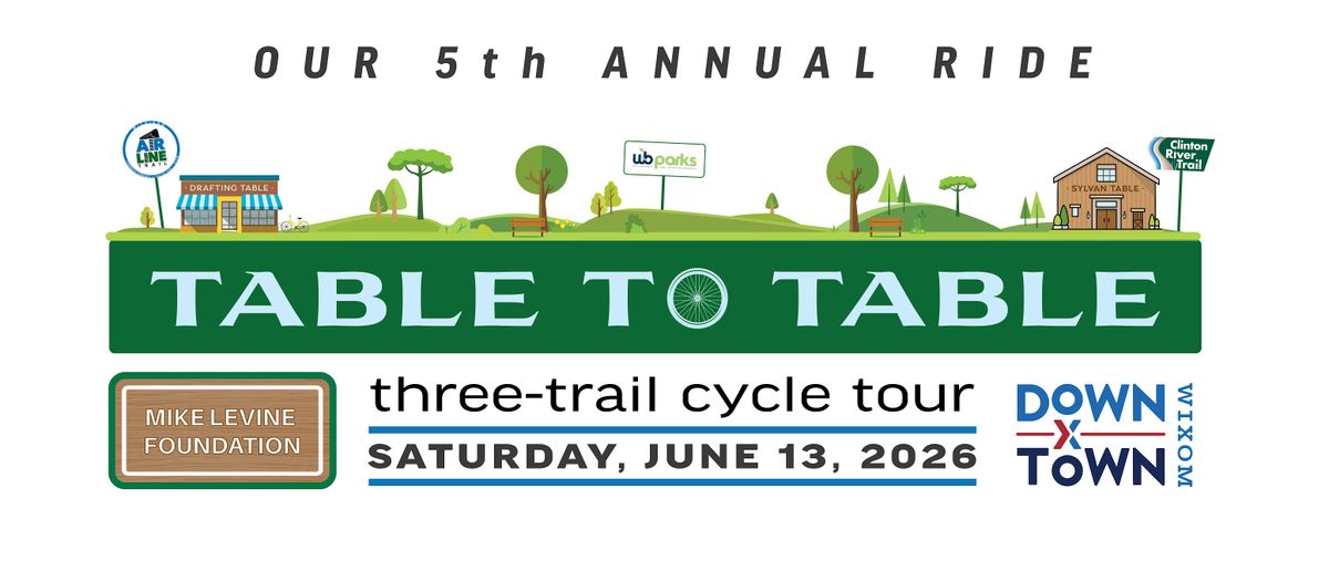 Table to Table Ride 2026, Drafting Table Brewing Company, Wixom, 13 ...