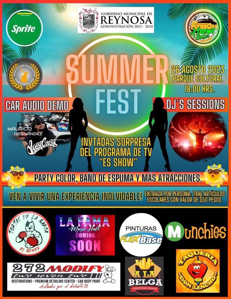 SUMMER FEST, Parque Cultural Reynosa, 26 August 2023 | AllEvents.in