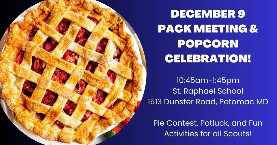 December Pack Meeting & Popcorn Celebration!, St. Raphael School ...