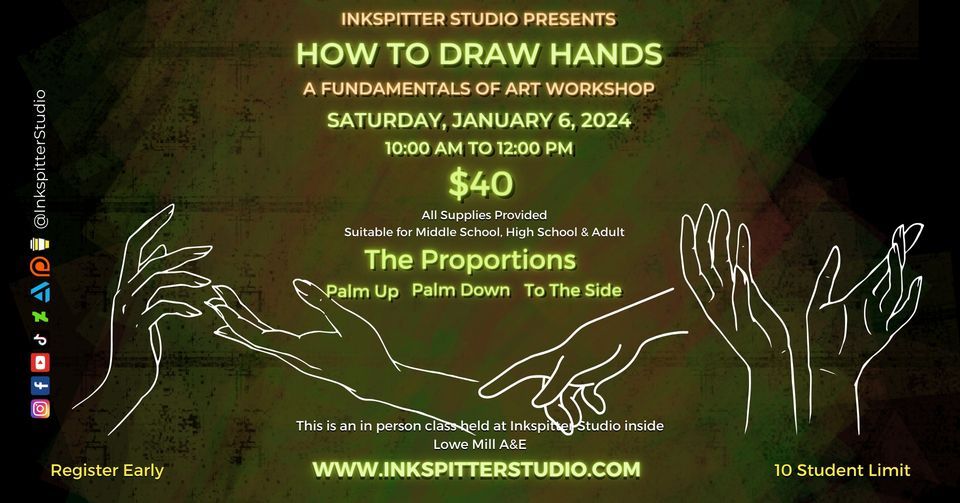 How To Draw Hands: The Proportions, Lowe Mill ARTS & Entertainment ...
