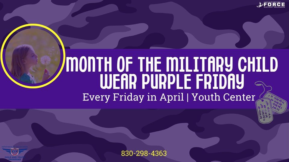 Wear Purple Fridays, Laughlin Youth Programs, Laughlin A F B, April 5 ...