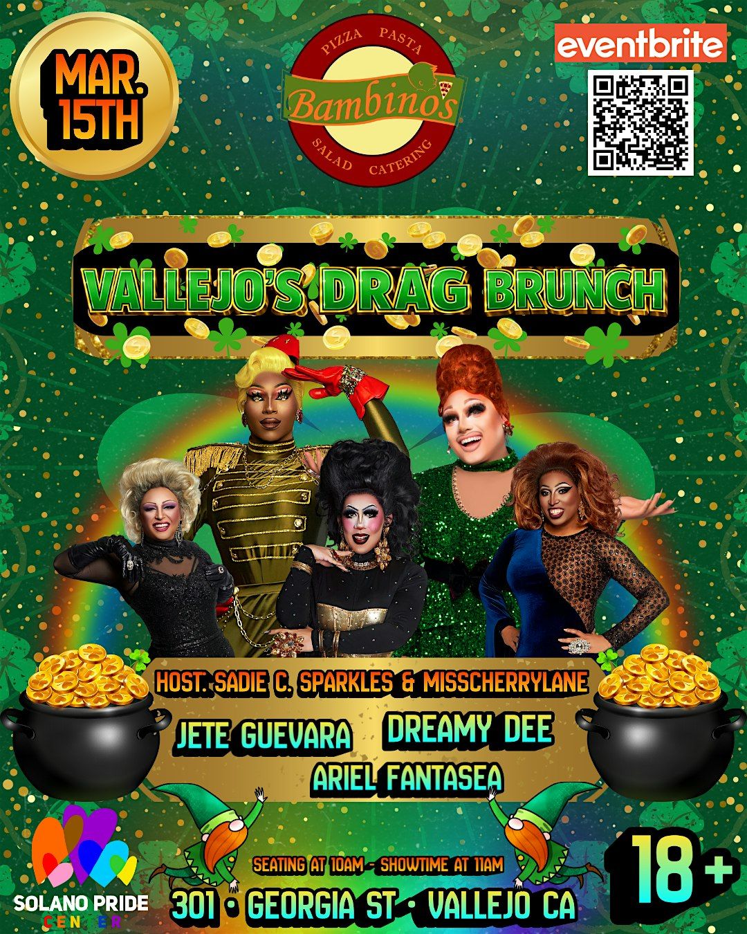 Vallejos Drag Brunch - Green Goddess & MARCH Celebrations, Bambino's ...
