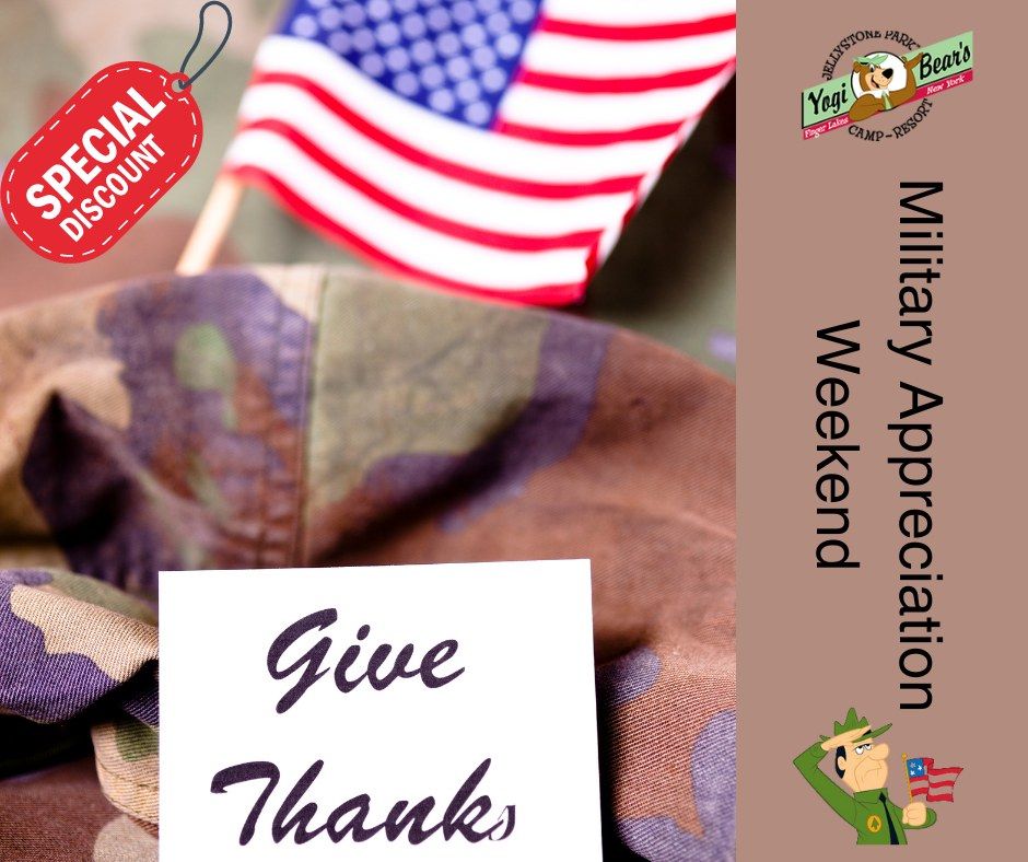 Military Appreciation Weekend , Yogi Bear's Jellystone Park - Finger ...