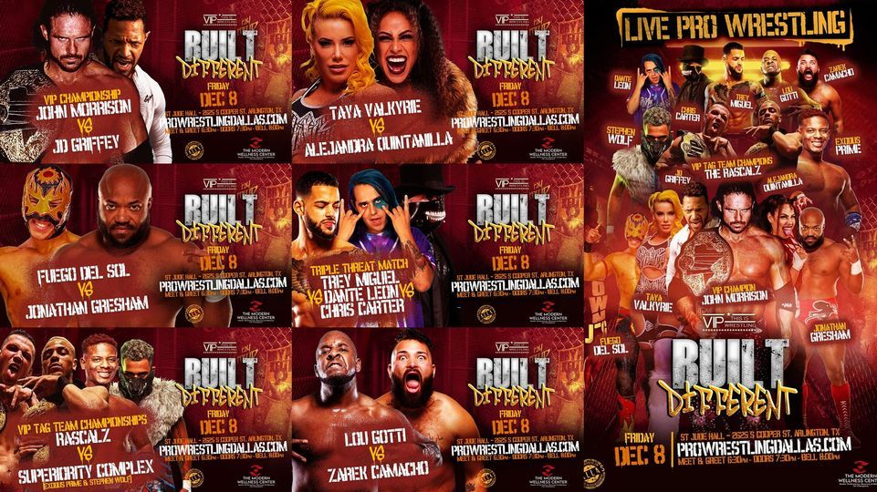 BUILT DIFFERENT, VIP Wrestling (WWE, AEW, IMPACT, MLW, etc), Knights of ...