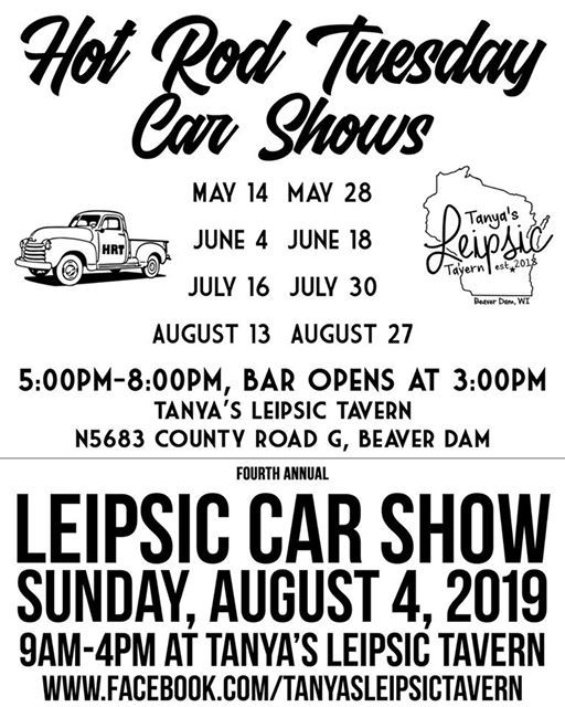 Hot Rod Tuesday Car Show, Tanya's Leipsic Tavern, Beaver Dam, 16 July ...