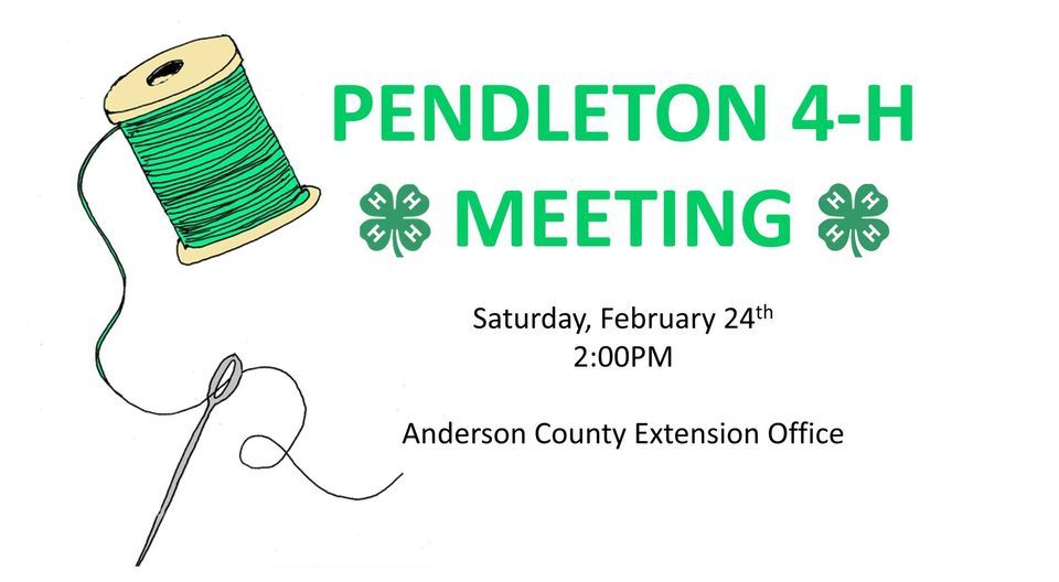 Pendleton 4-H Meeting, 1428 Pearman Dairy Rd, Anderson, SC 29625-2000 ...