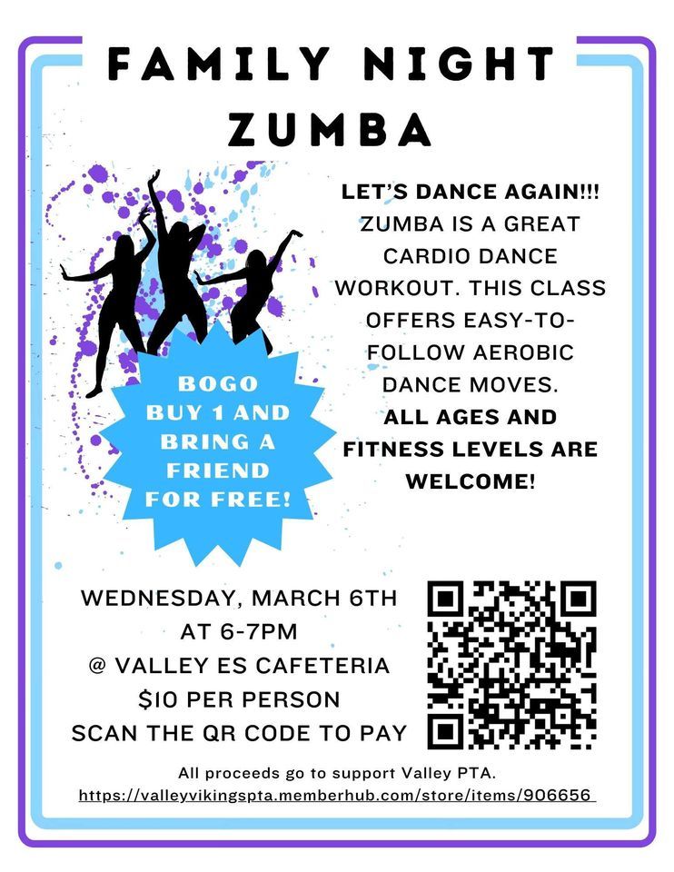 Family Zumba Night, Valley Elementary, Jefferson, March 6 2024 ...