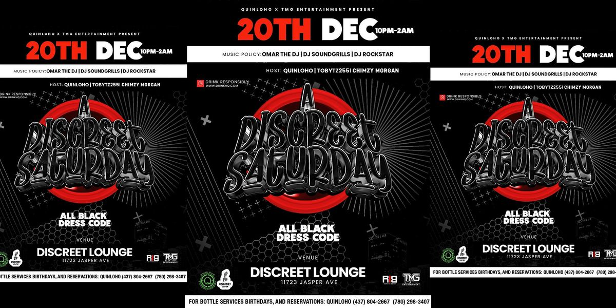 A DISCREET SATURDAY: ALL BLACK DRESS CODE, Discreet Lounge & Bar ...