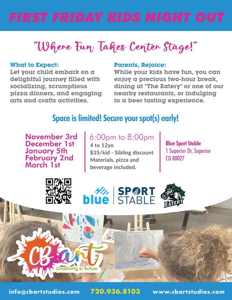 First Friday Kids Night Out at the Blue Sport Stable, Blue Sport Stable ...