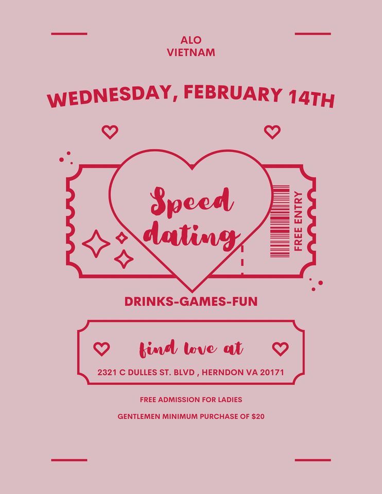 Speed dating | Singles event in Valentine | Free admission, 2321 Dulles ...