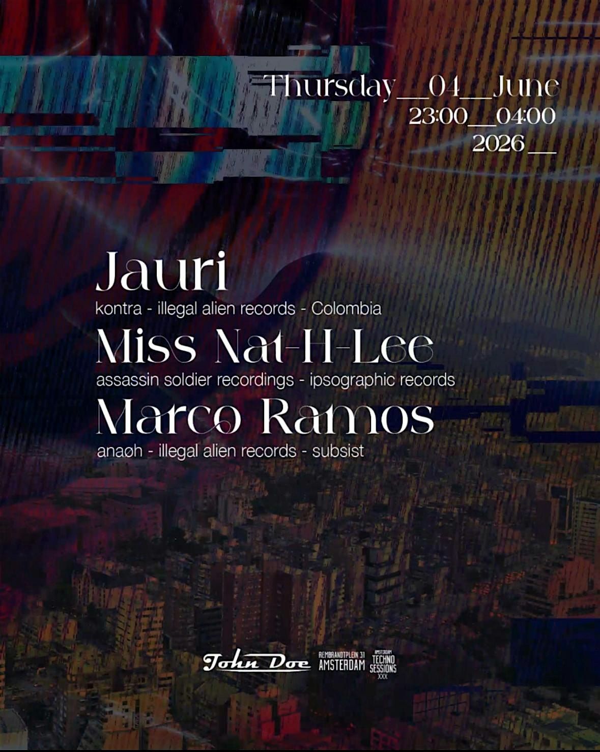 Amsterdam Techno Sessions with Jauri (Illegal Alien Records ) Colombia ...