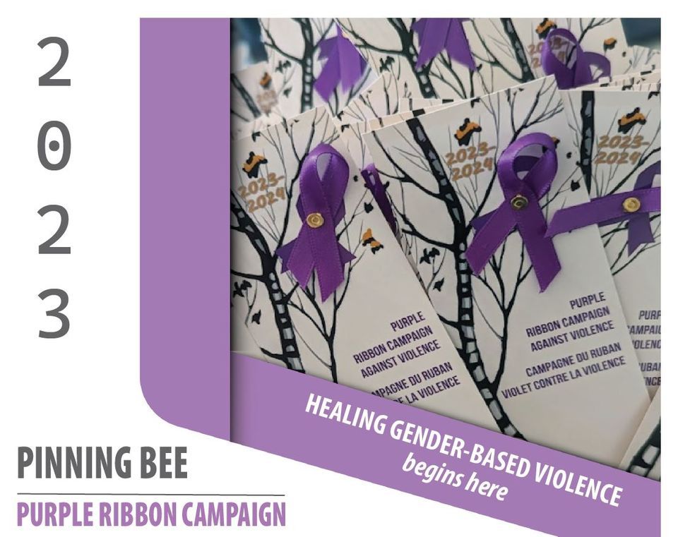 Purple Ribbon Pinning Bee, Charlottetown Library Learning Centre Room ...