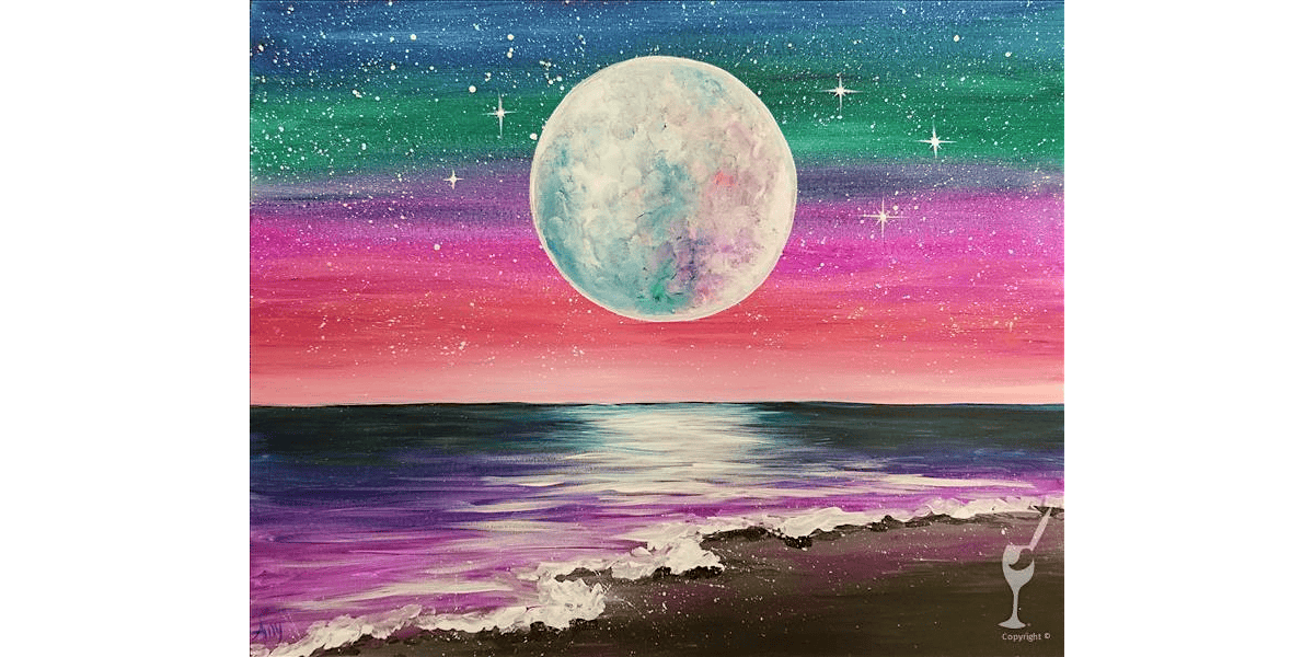 Moonlit Coastal Sunset Serenity - Paint and Sip in Houston | Classpop ...