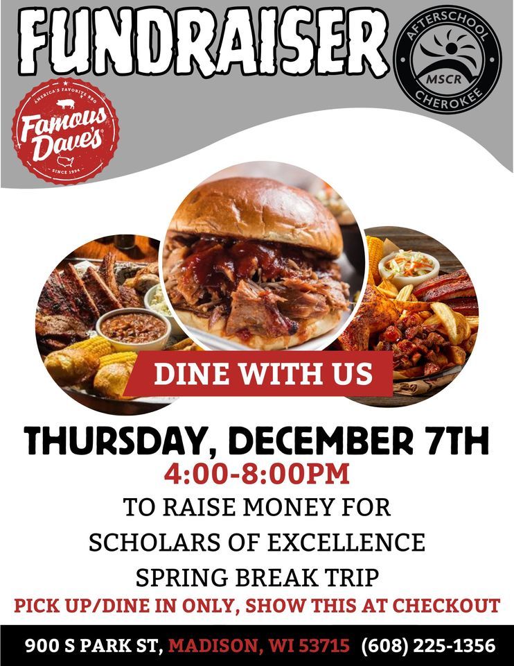 MSCR Cherokee Heights Scholars of Excellence Fundraiser, Famous Dave's ...