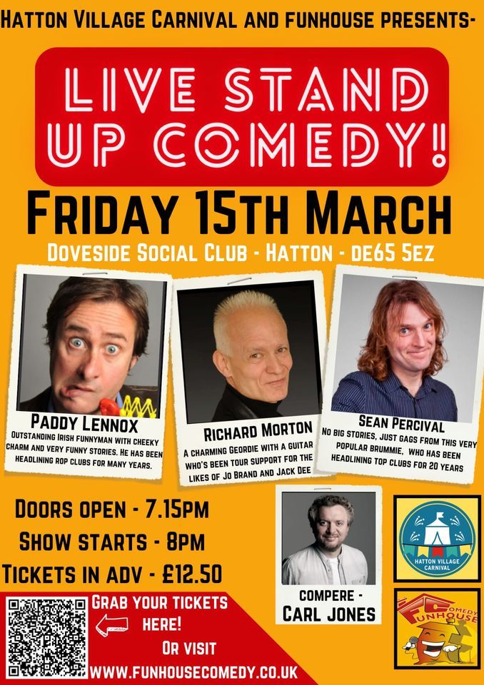 Live Stand Up Comedy Night , Doveside Club, Derby, 15 March 2024 ...