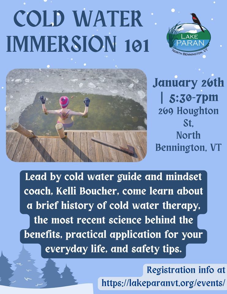 Cold Water Immersion 101, Lake Paran - North Bennington, VT, 26 January ...