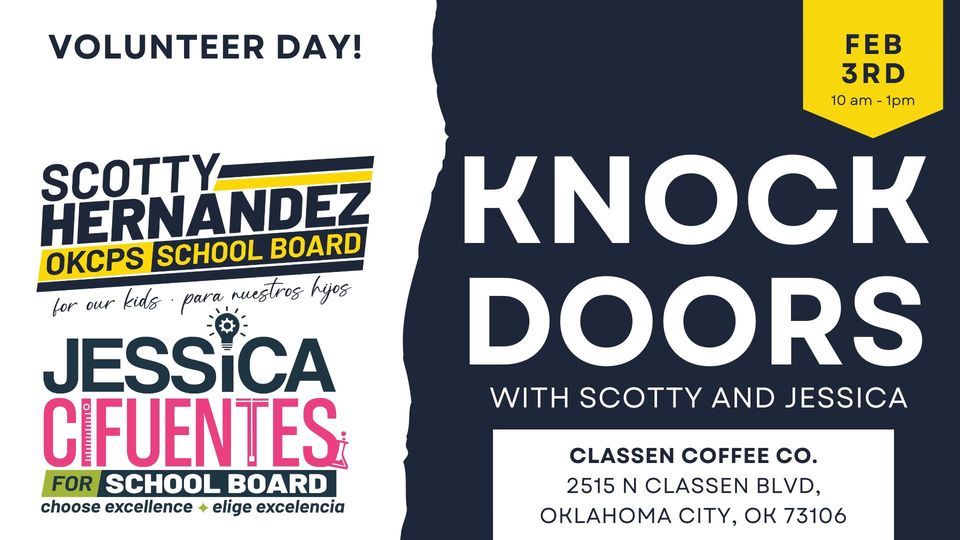 Come Knock Doors with Scotty & Jessica!, Classen Coffee Company ...