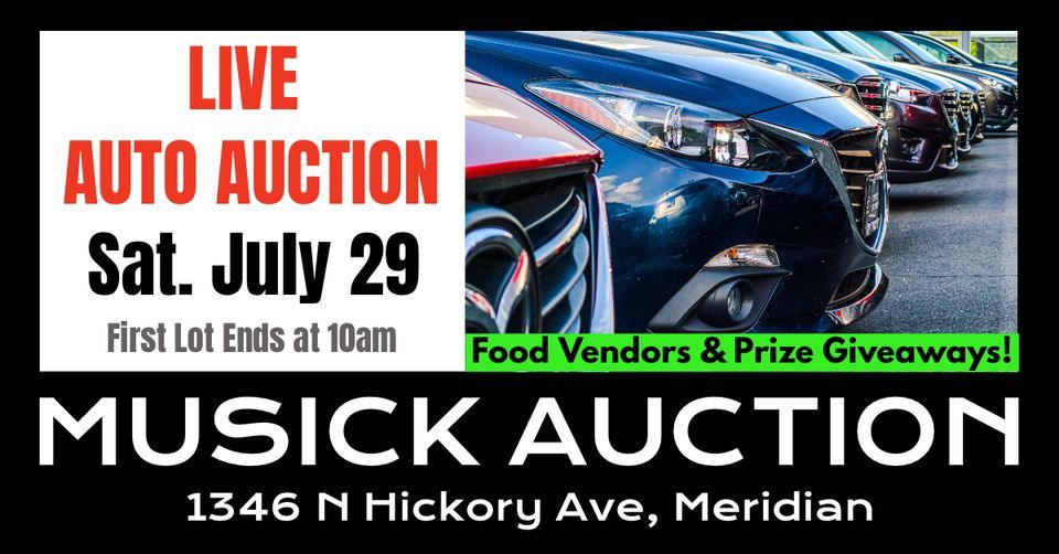 July 29 - Live Auto Auction, Meridian Public Auction, 29 July 2023 ...