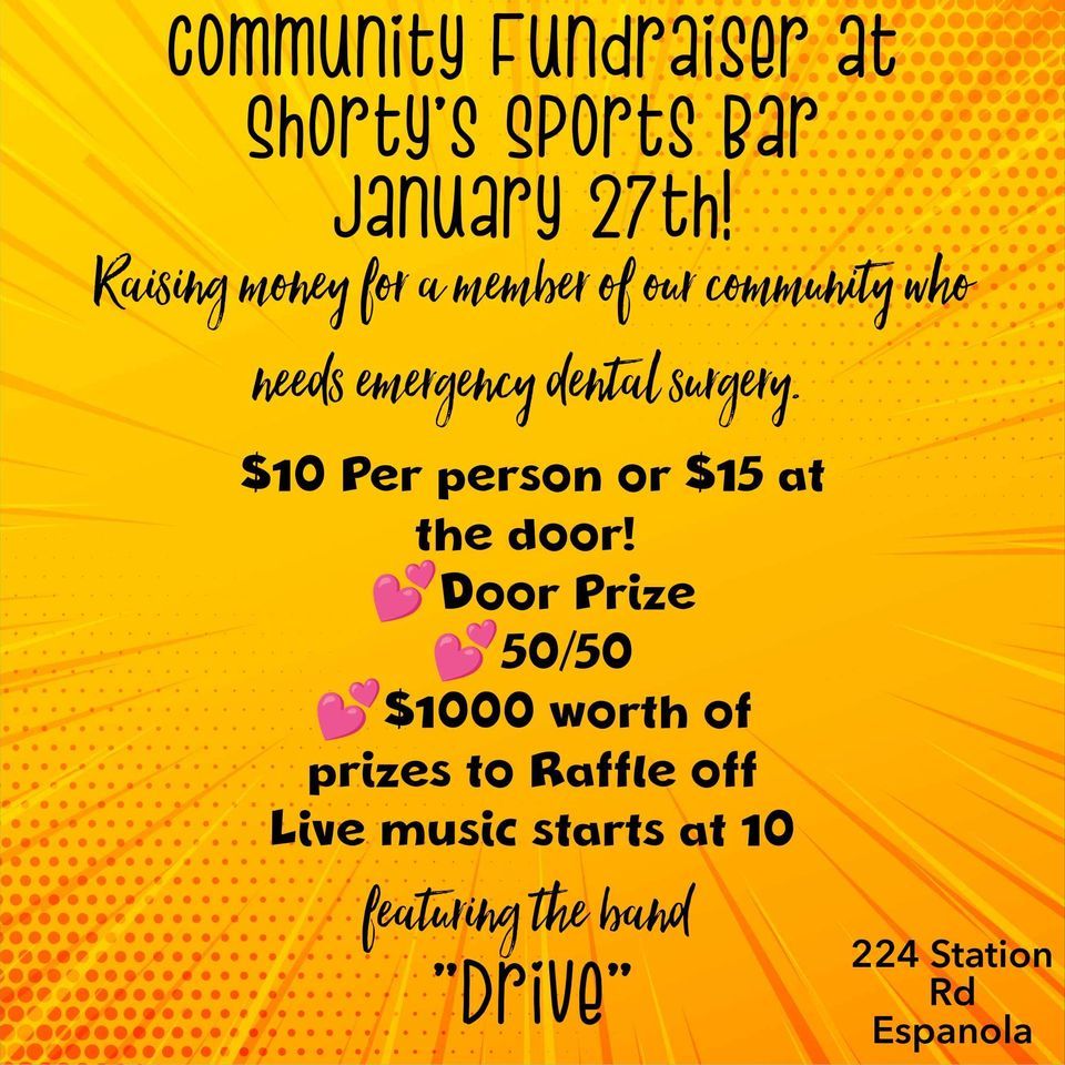 Community Fundraiser Event, Shorty's Sports Bar & Grill, Espanola, 27 ...