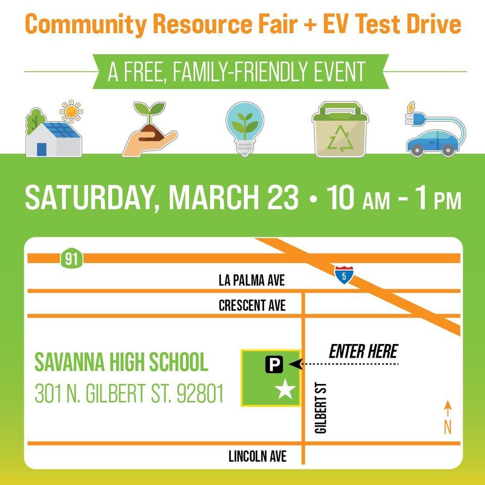 Free Community Resource Fair and EV Test Drive, Savanna High School ...