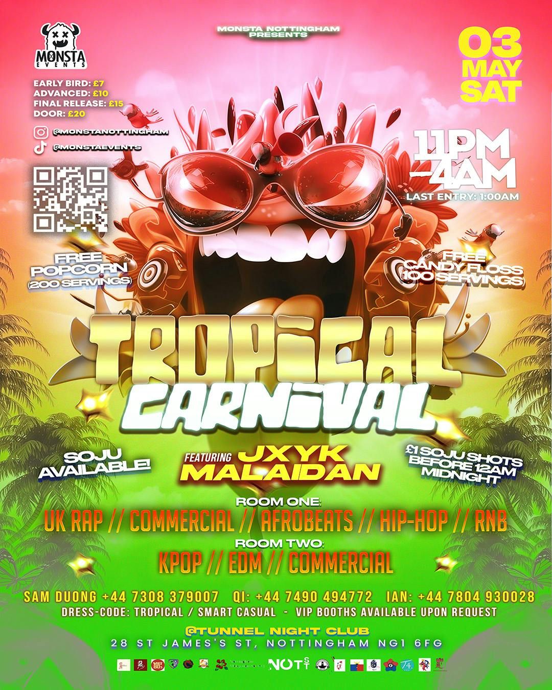 Monsta Nottingham Presents ‘Tropical Carnival’ @Tunnel Nightclub ...
