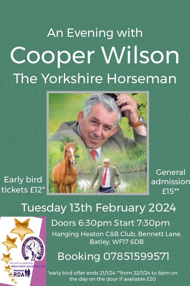 An Evening with Cooper Wilson - The Yorkshire Horseman, Hanging Heaton ...