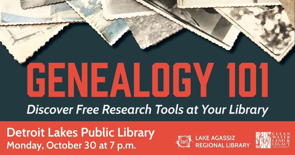 Genealogy 101: Discover Free Research Tools at Your Library, Detroit ...