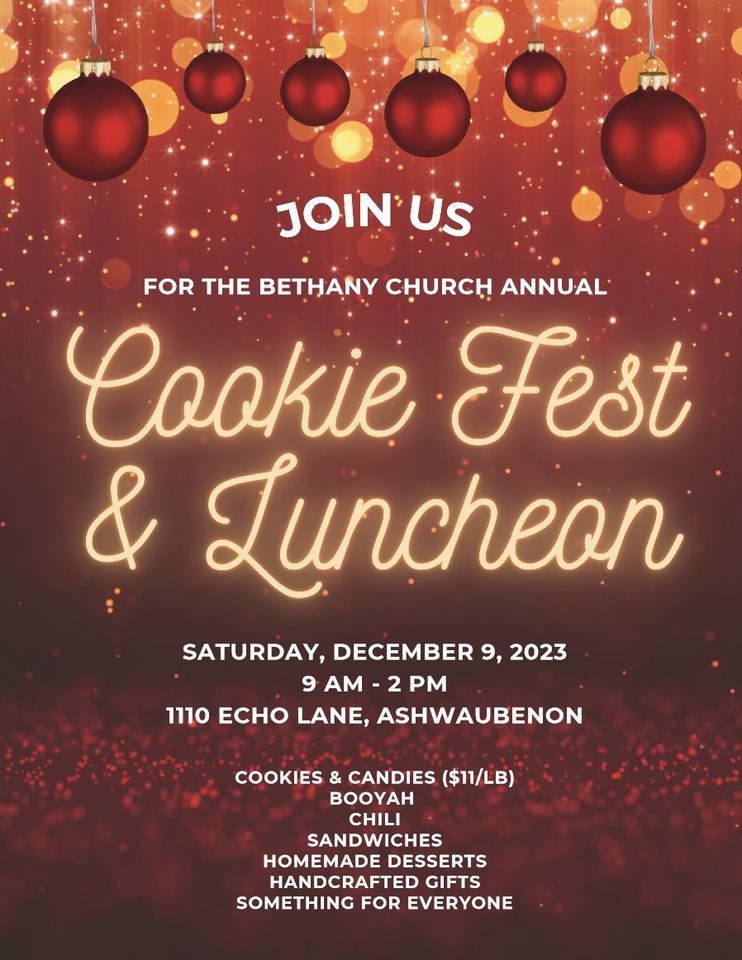 Cookie Fest & Luncheon 2023, Bethany Church, New Franken, December 9 ...