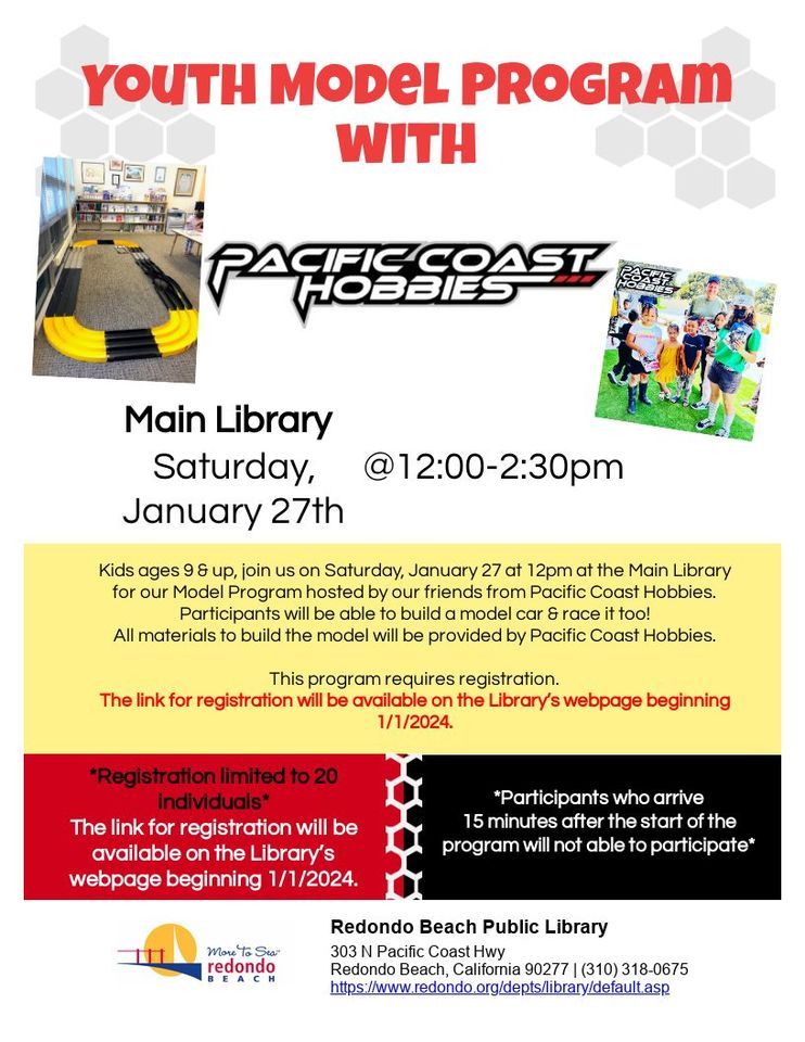 Youth Model Program with Pacific Coast Hobbies, Redondo Beach Public ...