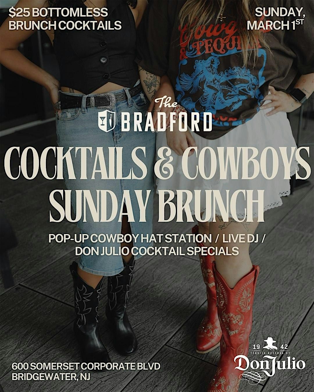 Cocktails and Cowboys Brunch at The Bradford Rooftop, The Bradford ...