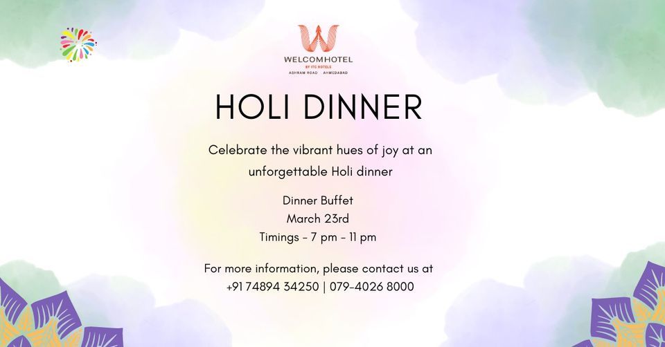 Holi Dinner, Ashram Road, Usmanpura, Ahmedabad 380013, India, Ahmedabad ...