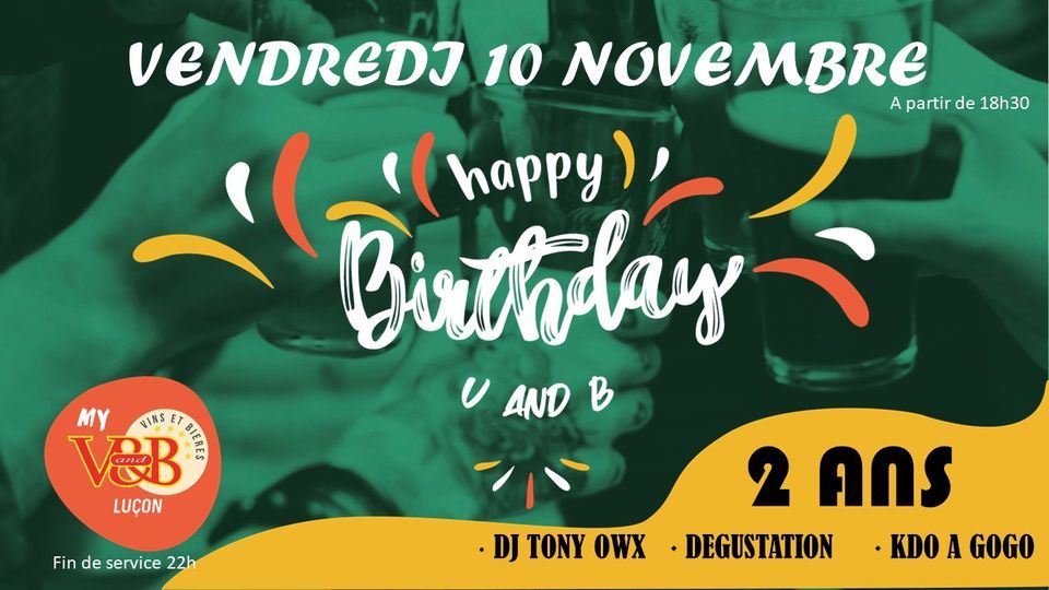 SOIREE ANNIVERSAIRE, V and B Luçon, Les Herbiers, 10 November 2023 ...
