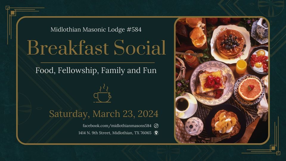 Breakfast Social, Midlothian Masonic Lodge #584, March 23 2024 ...