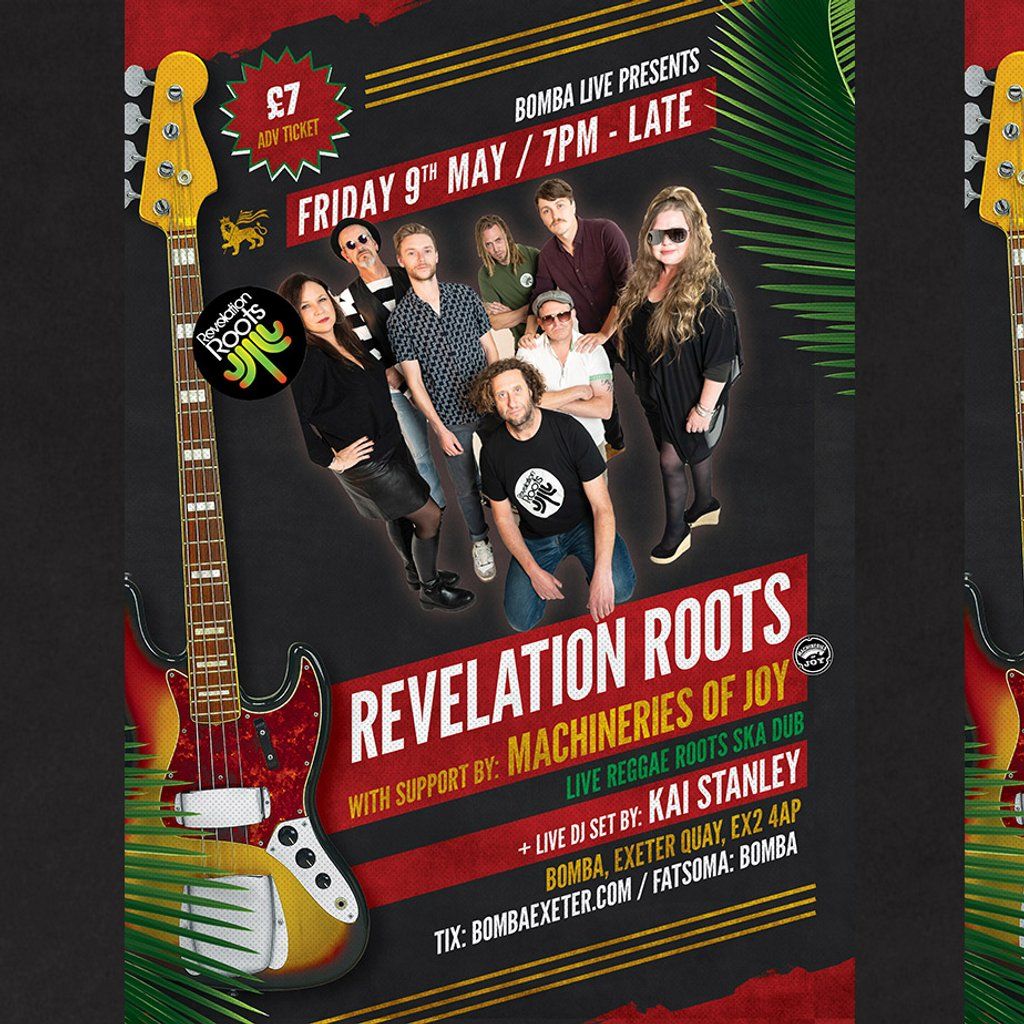 Revelation Roots - Live Reggae Roots Ska Dub Band - Fri 9th May, Bomba ...