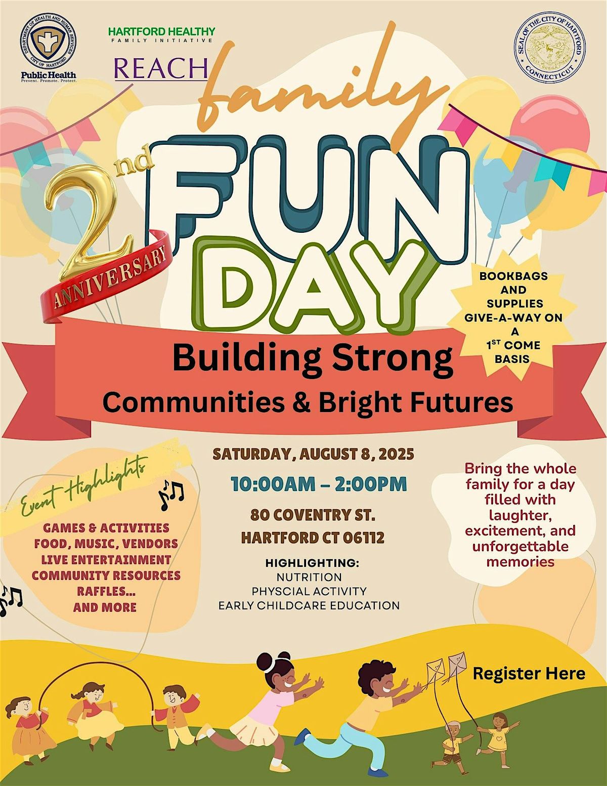 REACH 2nd Annual Family Fun Day Event, 80 Coventry St, Hartford, 8 ...