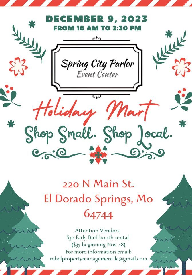 2023 Holiday Mart- Shop Small, Shop Local, 220 N Main St., El Dorado ...